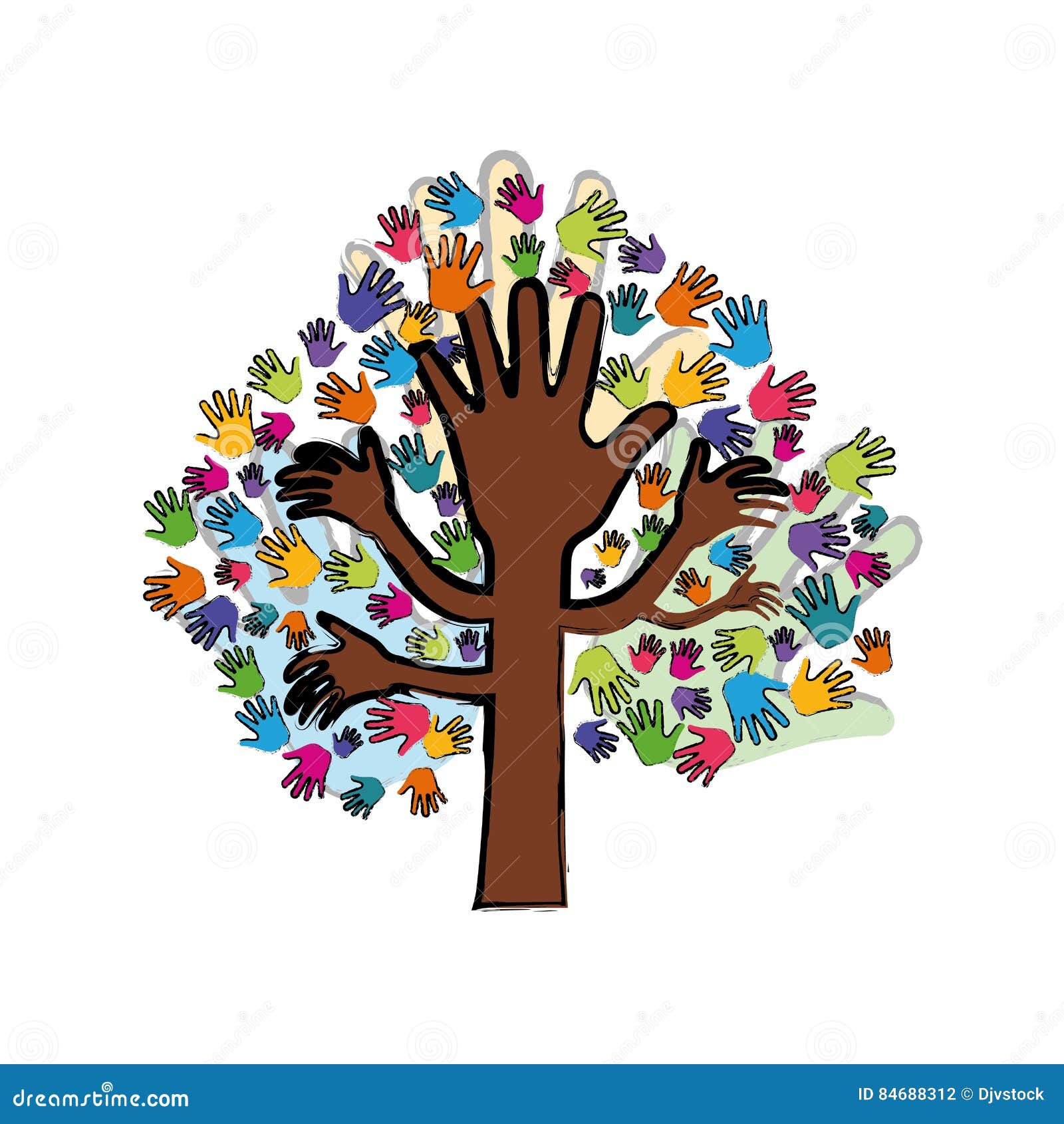 Symbole humain de main illustration stock. Illustration du isolement ...