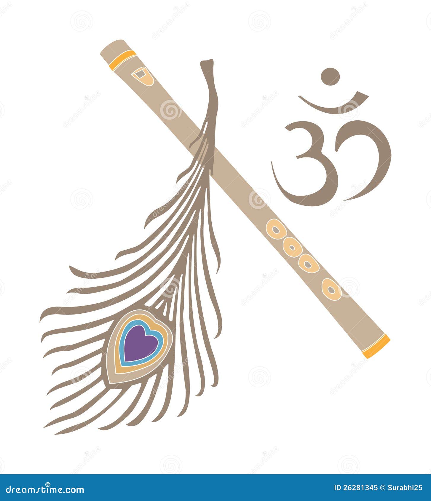 Symbole indien de Dieu illustration de vecteur. Illustration du ...