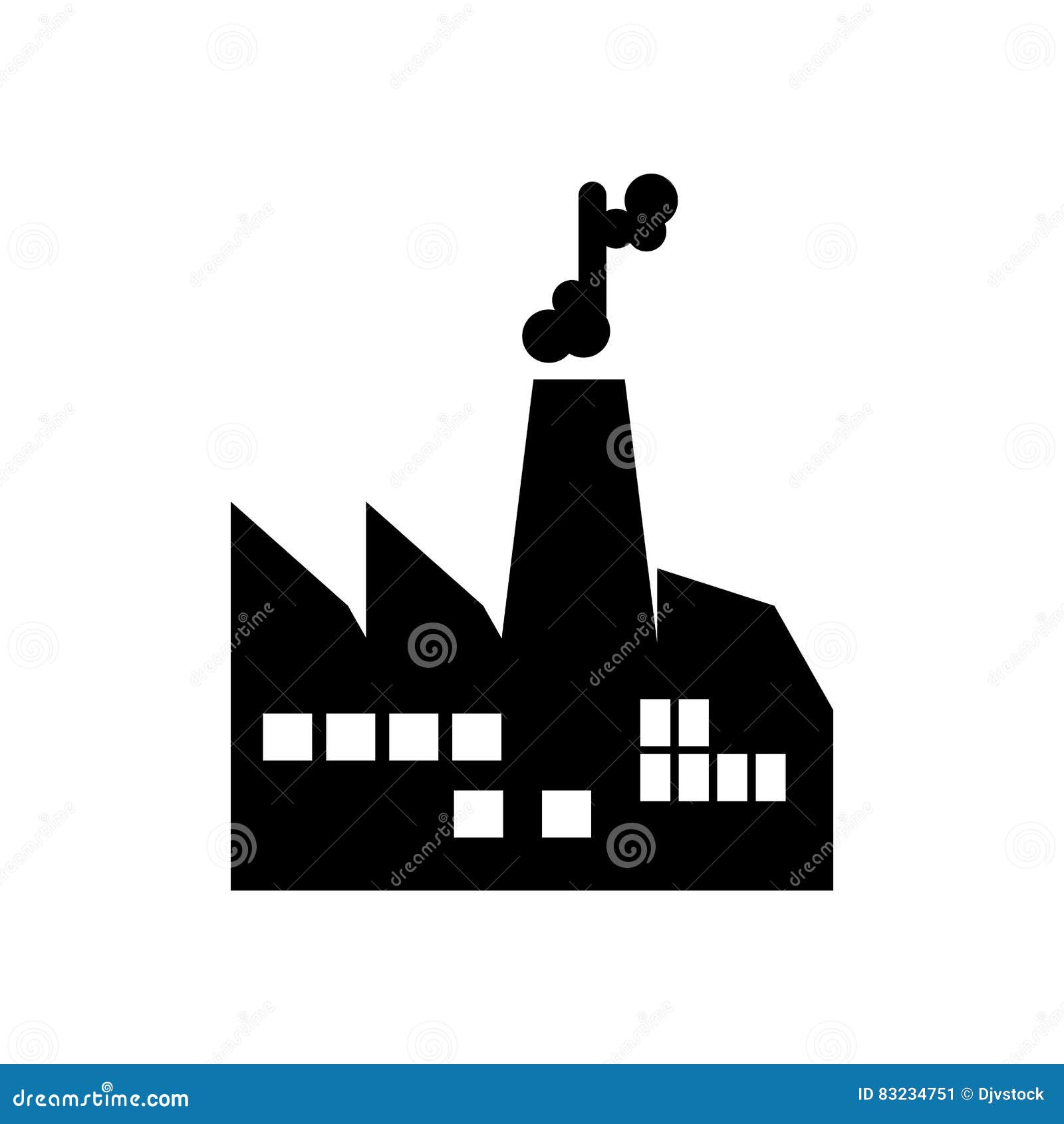 Symbole industriel d'usine illustration de vecteur. Illustration du ...