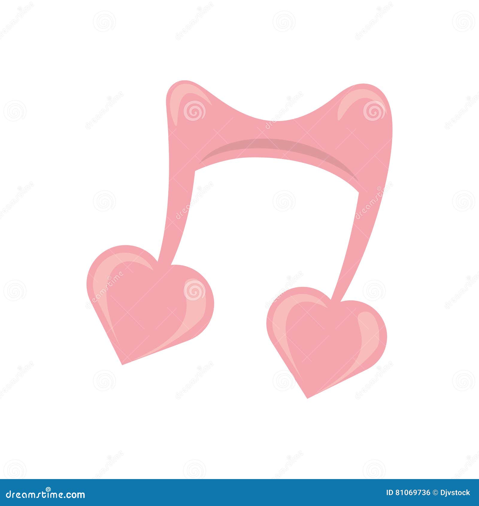 Symbole Mignon D'amour De Coeur De Note Musicale Illustration de ...