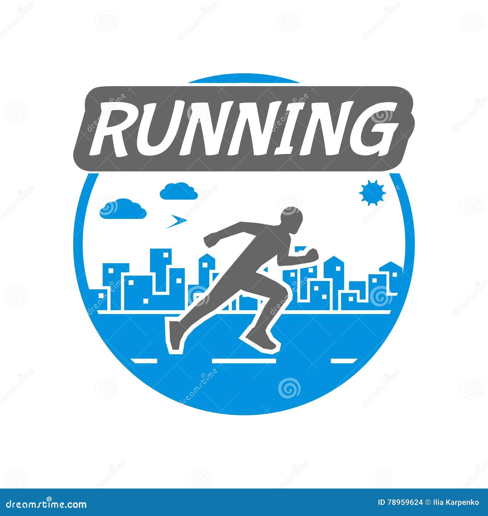 Symbole Moderne Pour La Course Illustration Stock - Illustration du ...