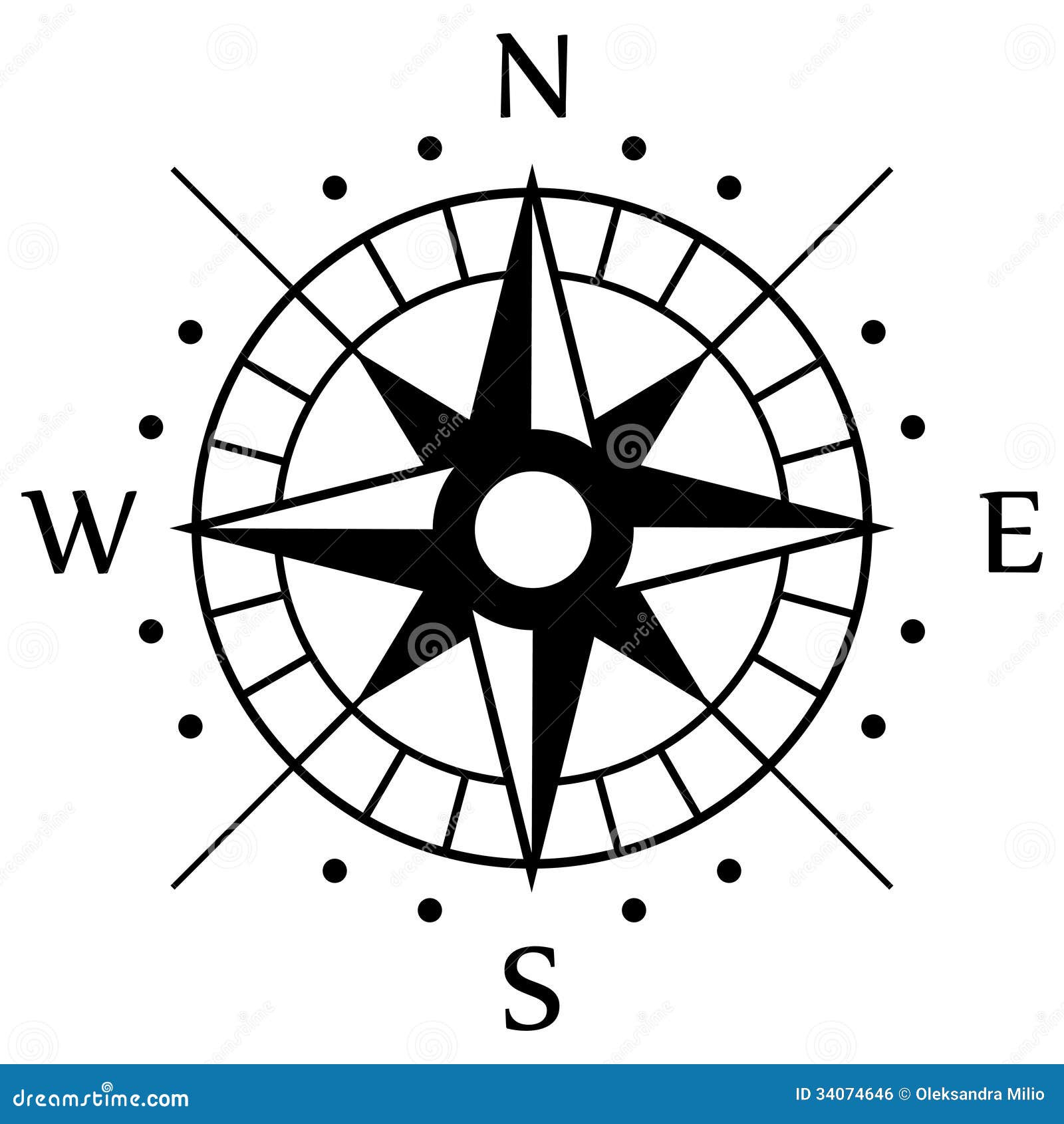 Symbole noir de boussole illustration de vecteur. Illustration du ...