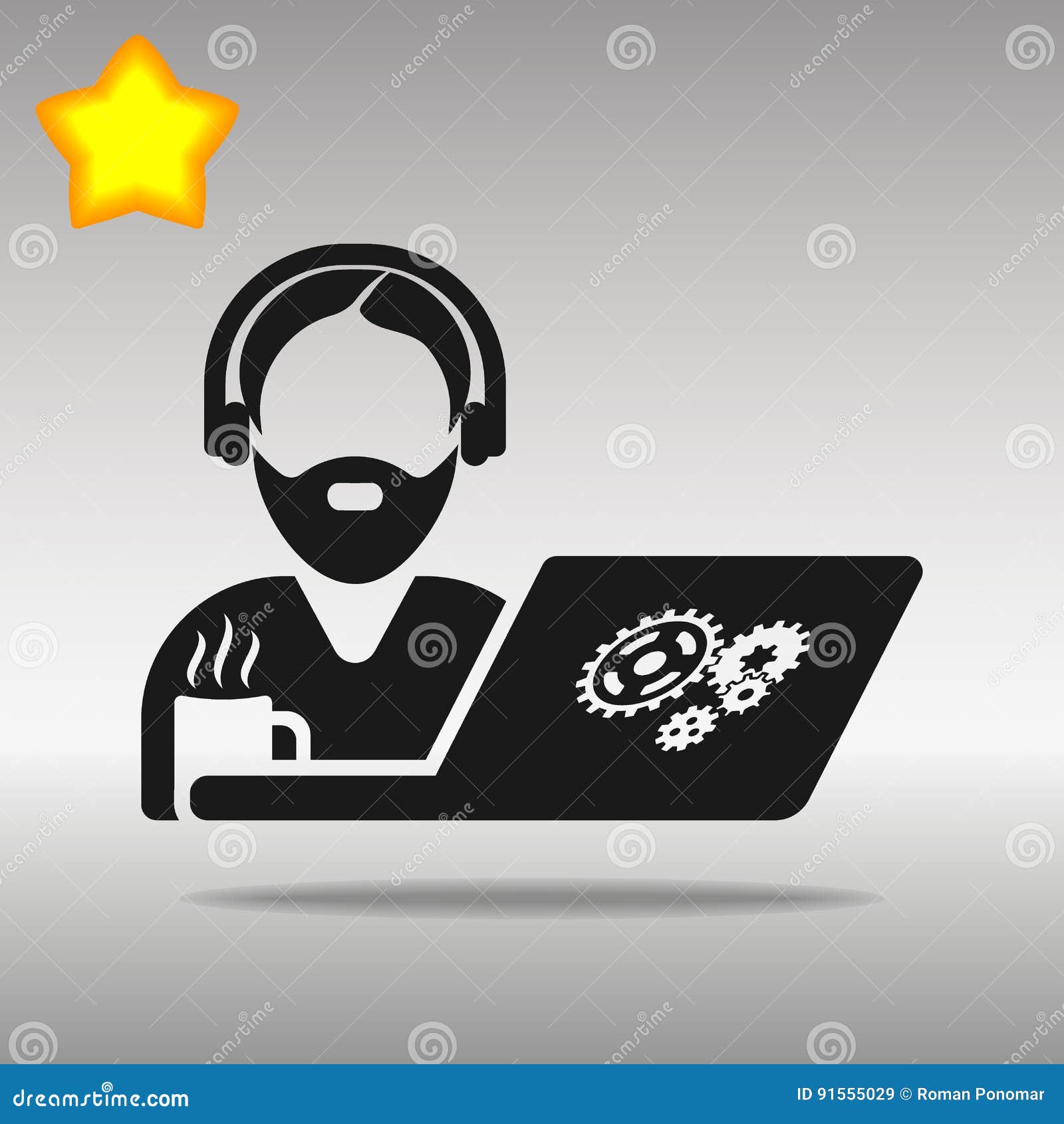 Symbole Noir De Logo De Bouton D'icône De Codeur Illustration de ...