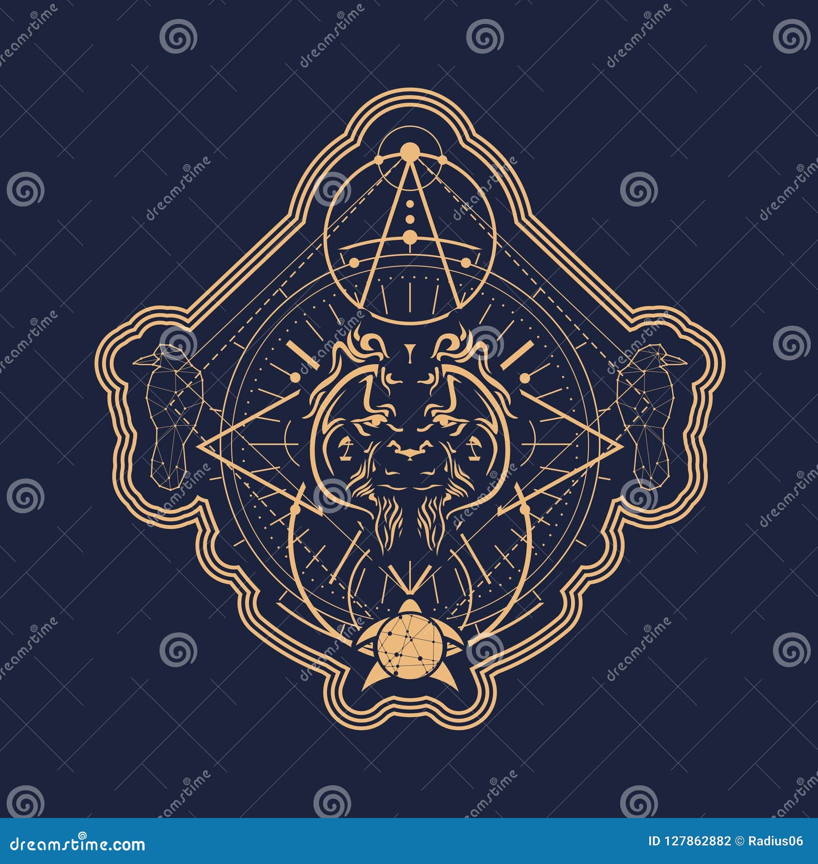 Symbole occulte mystique illustration de vecteur. Illustration du ...