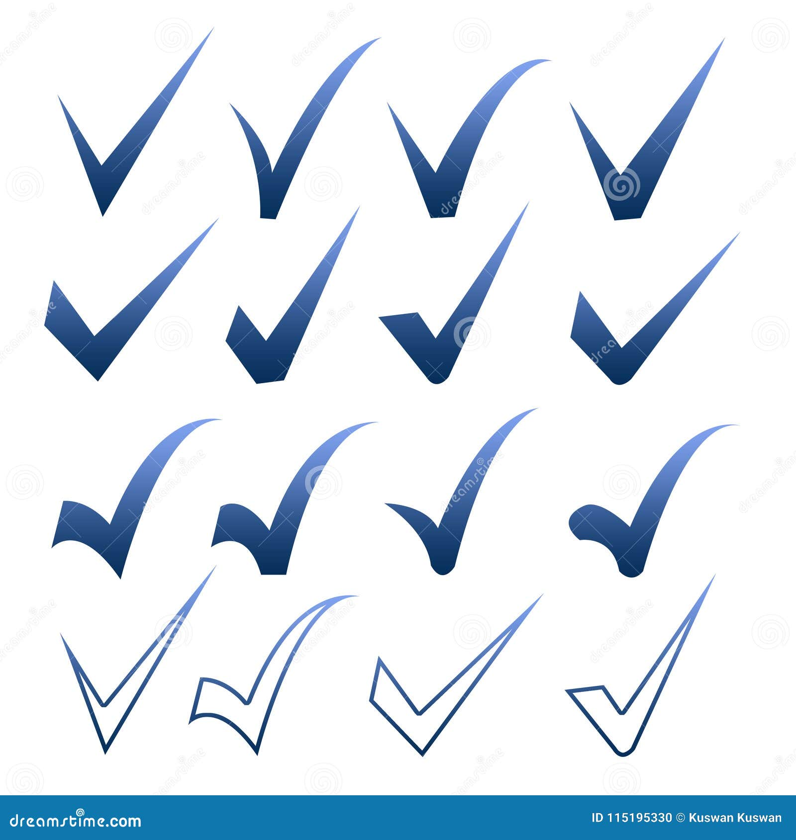 Symbole oui, CORRECT bleu illustration stock. Illustration du pente ...