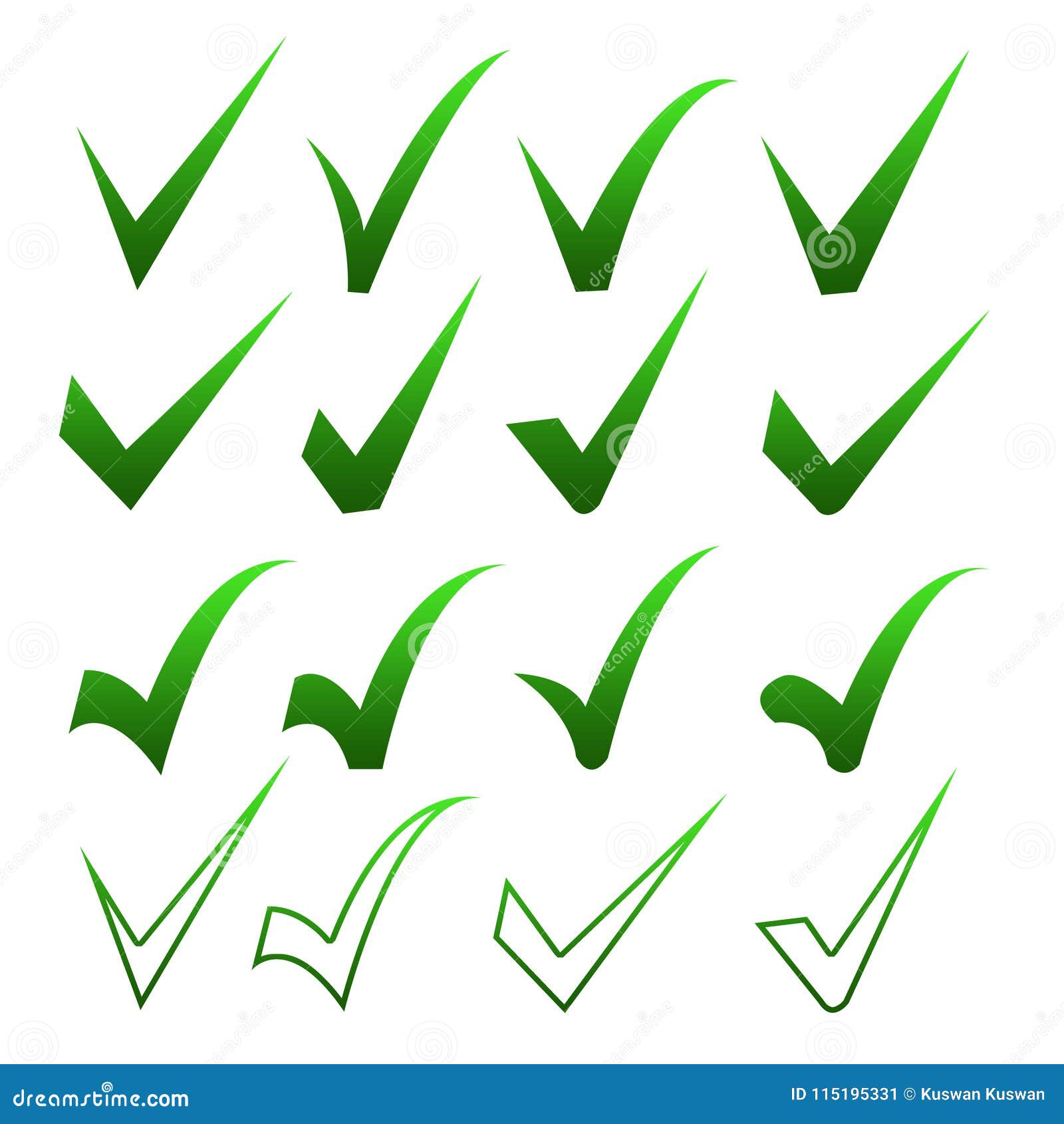 Symbole Oui, Vert CORRECT De Couleur Illustration Stock - Illustration ...