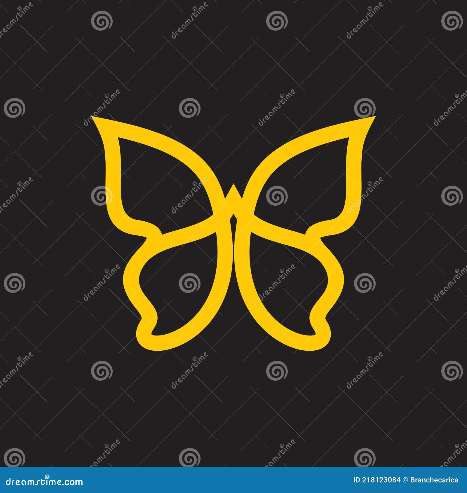 Symbole papillon simple illustration de vecteur. Illustration du beau ...