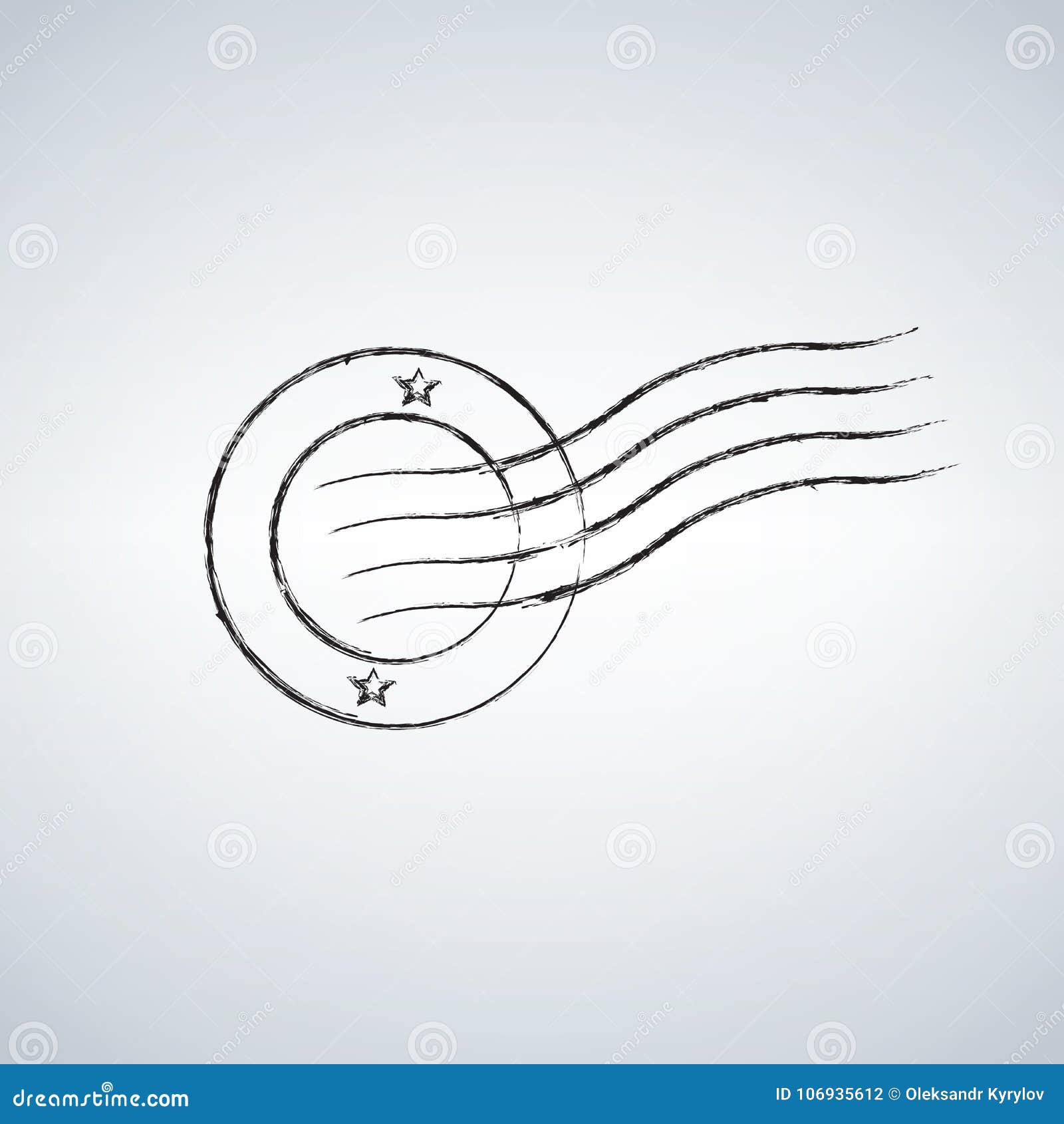 Symbole postal de timbre illustration stock. Illustration du ...