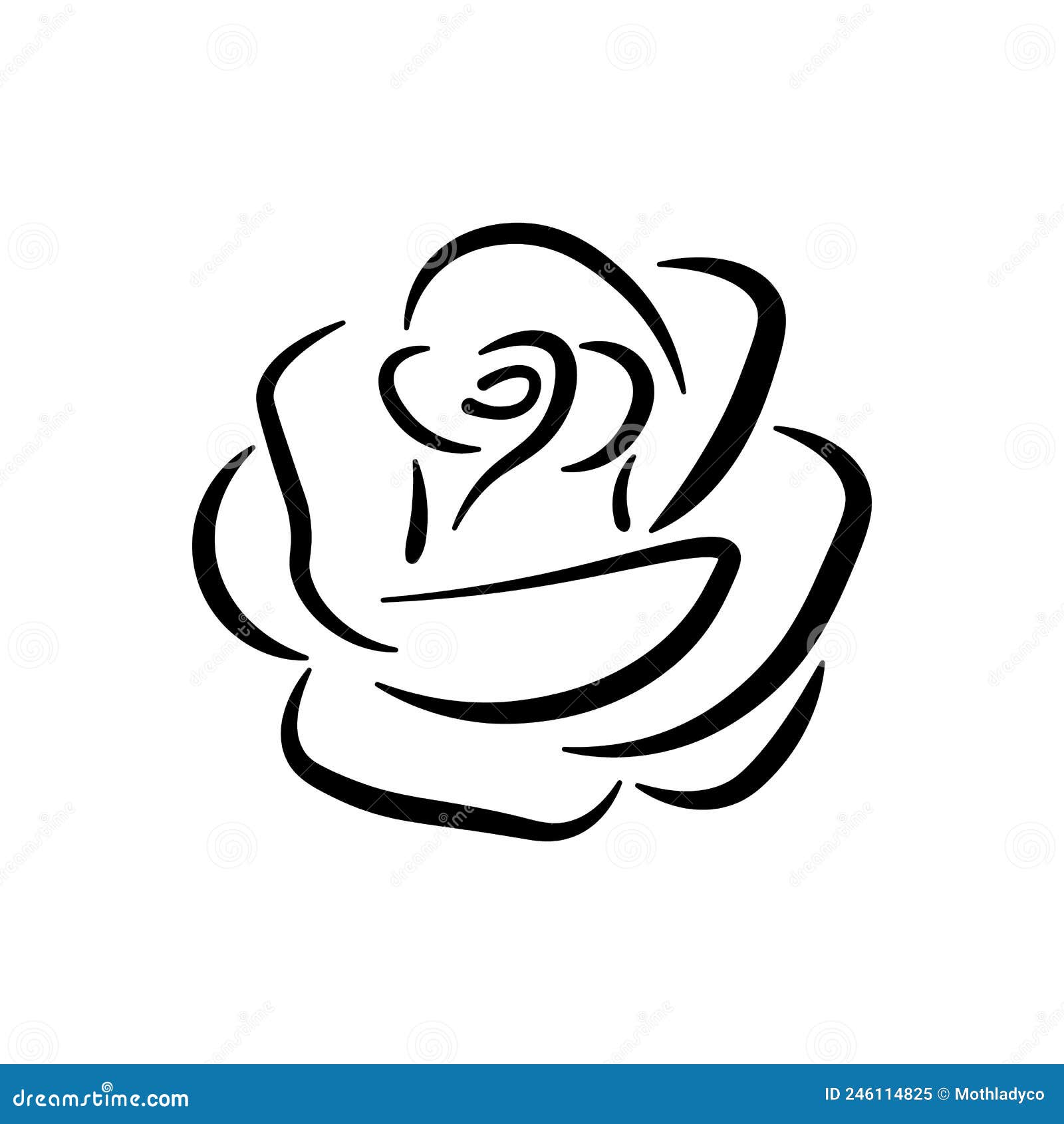 Symbole Rose Vectoriel Plat Illustration de Vecteur - Illustration du ...
