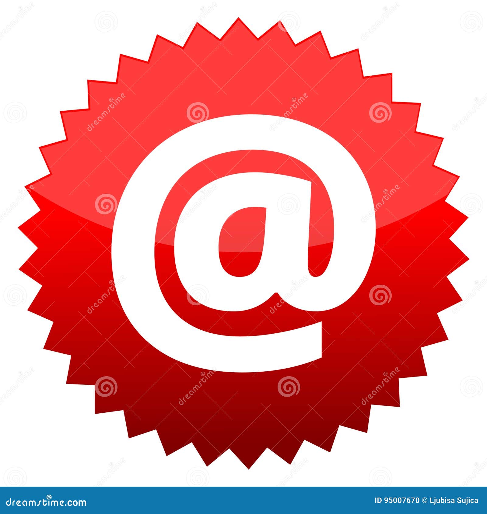 Symbole Rouge D'email De Signe Du Soleil Illustration Stock ...