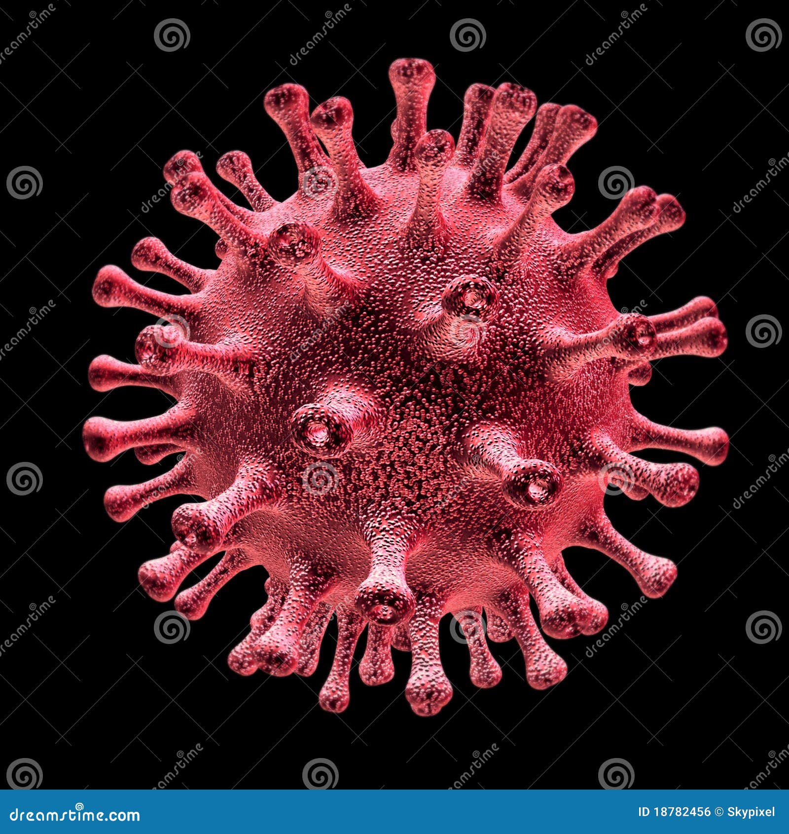 Symbole Rouge Simple De Cellules De Virus Illustration Stock ...