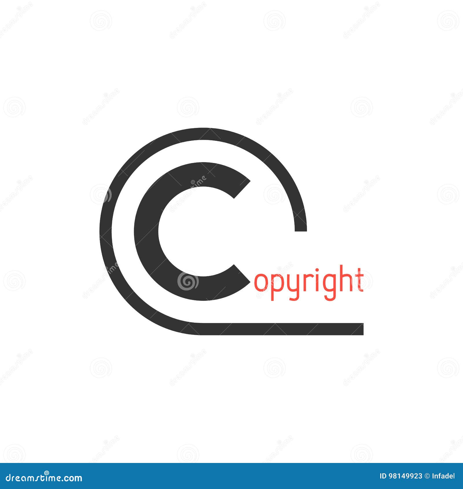 Symbole Simple Noir De Copyright Illustration de Vecteur - Illustration ...