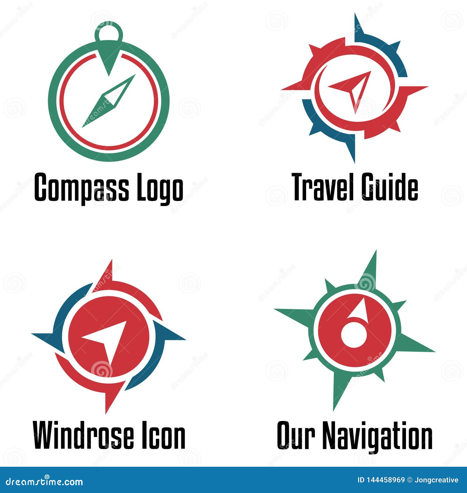 Symbole Simple Unique Logo Template Collection De Boussole Illustration ...