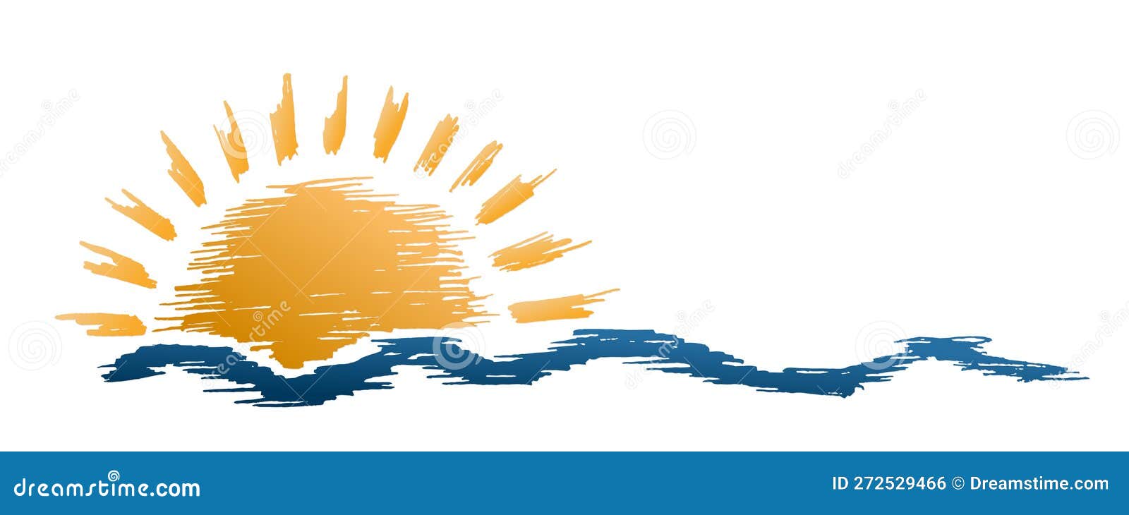 Symbole soleil et mer. illustration de vecteur. Illustration du soleil ...