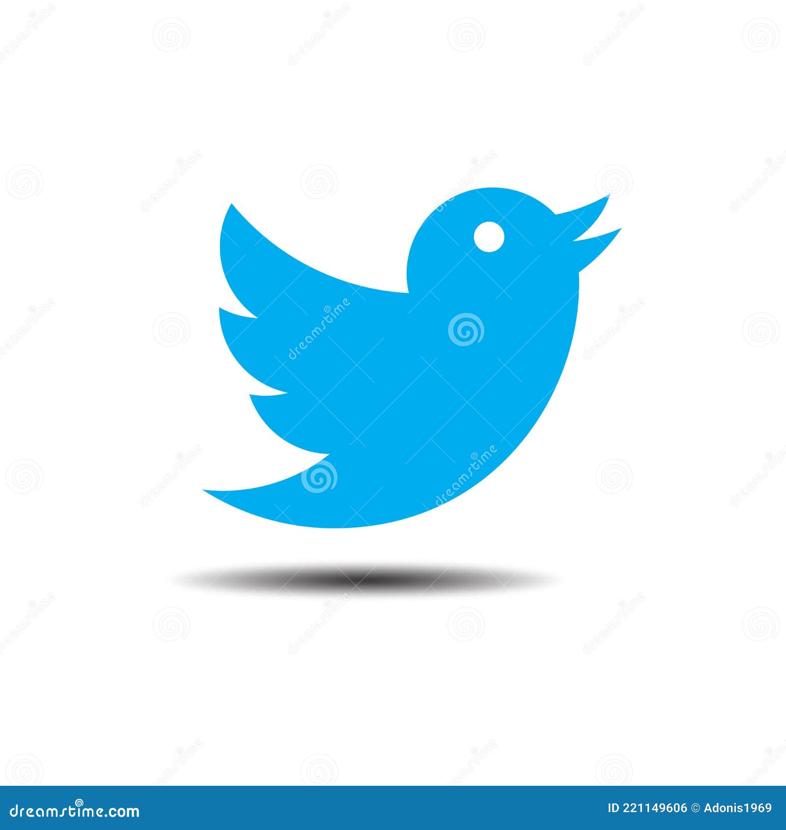 Symbole twitter en blanc photo stock. Illustration du agrafe - 221149606