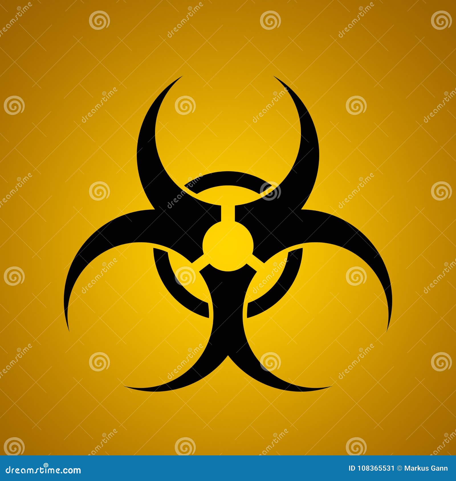 Symbole Typique De Signe De Biohazard Illustration Stock - Illustration ...