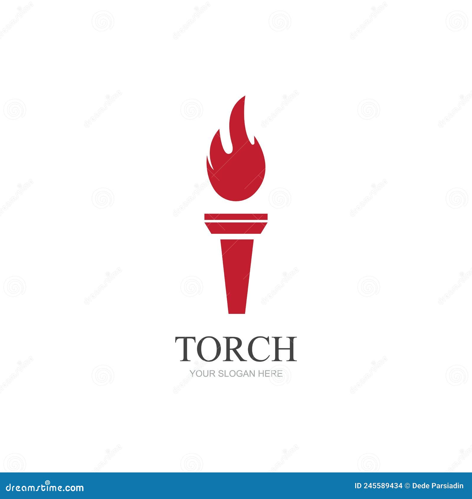 Symbole Vectoriel Du Logo De Torche Illustration Conception Illustration de Vecteur ...