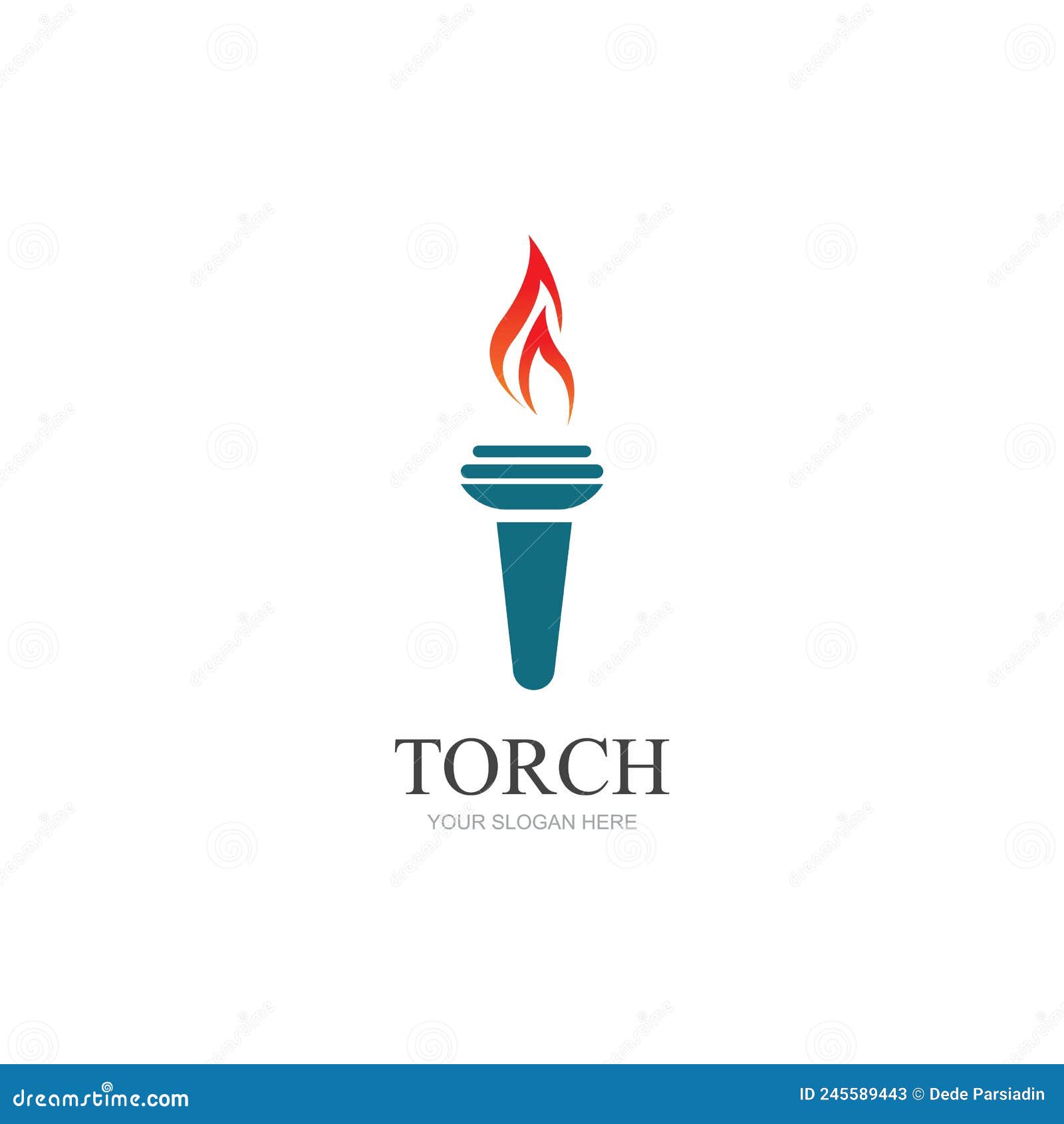 Symbole Vectoriel Du Logo De Torche Illustration Conception ...