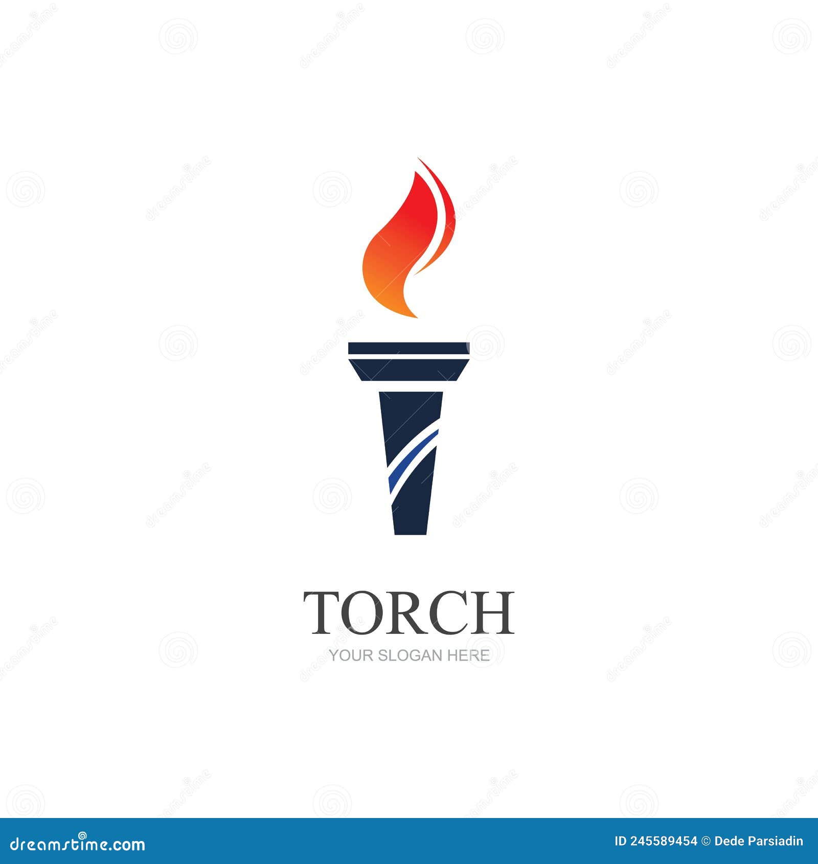 Symbole Vectoriel Du Logo De Torche Illustration Conception ...