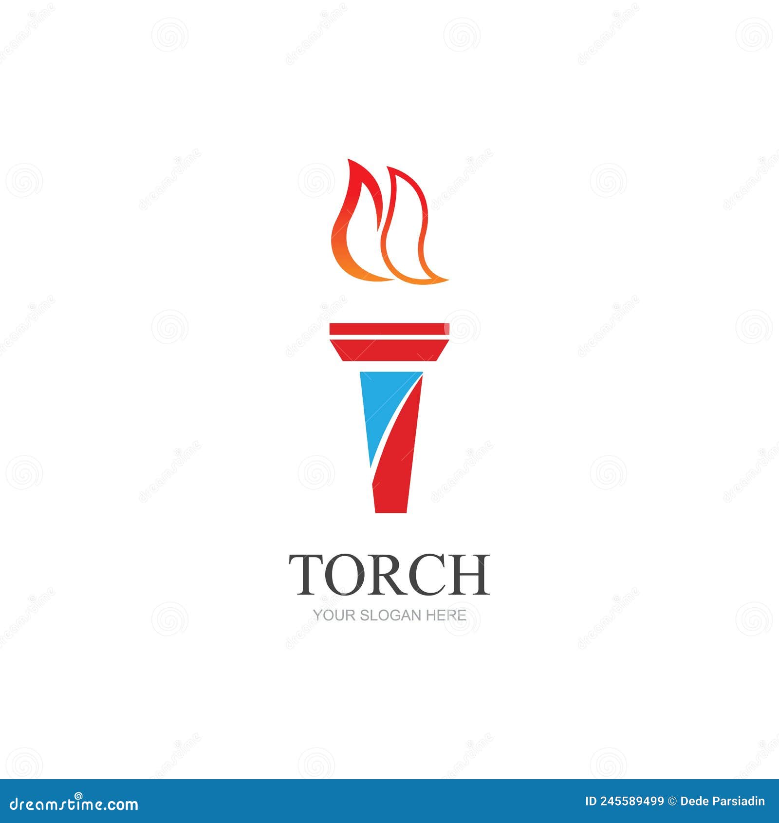 Symbole Vectoriel Du Logo De Torche Illustration Conception ...