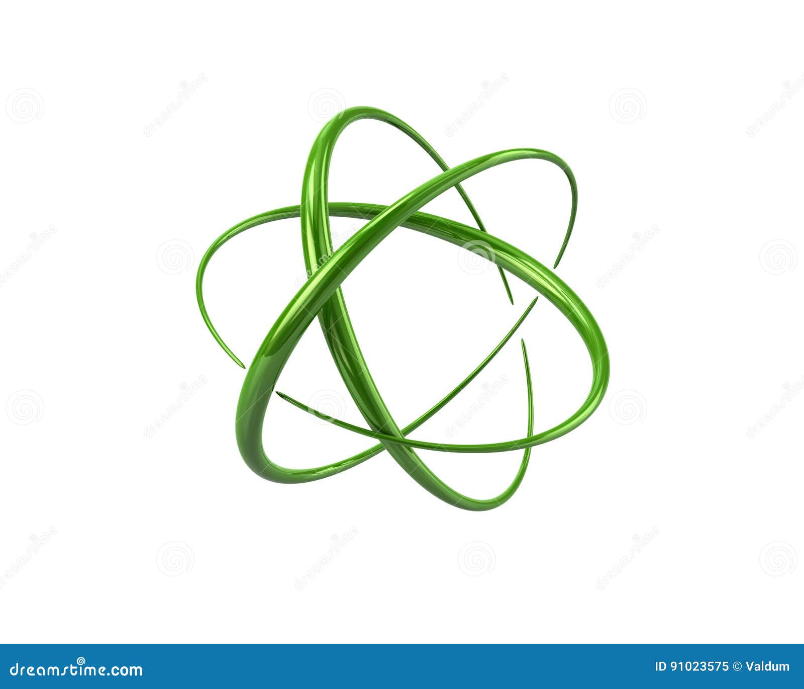 Symbole vert d'atome illustration stock. Illustration du blanc - 91023575