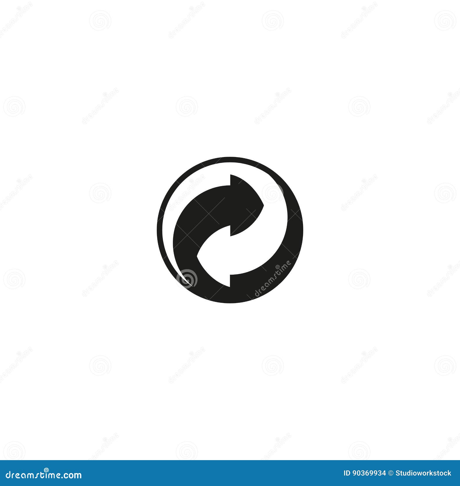 Symbole Vert De Point Sur Le Fond Blanc Illustration de Vecteur ...