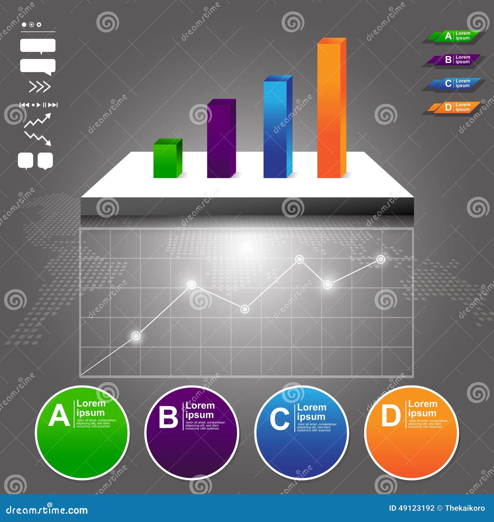 Symbole Vide De Graphique Et De Diagramme Infographic Illustration de ...