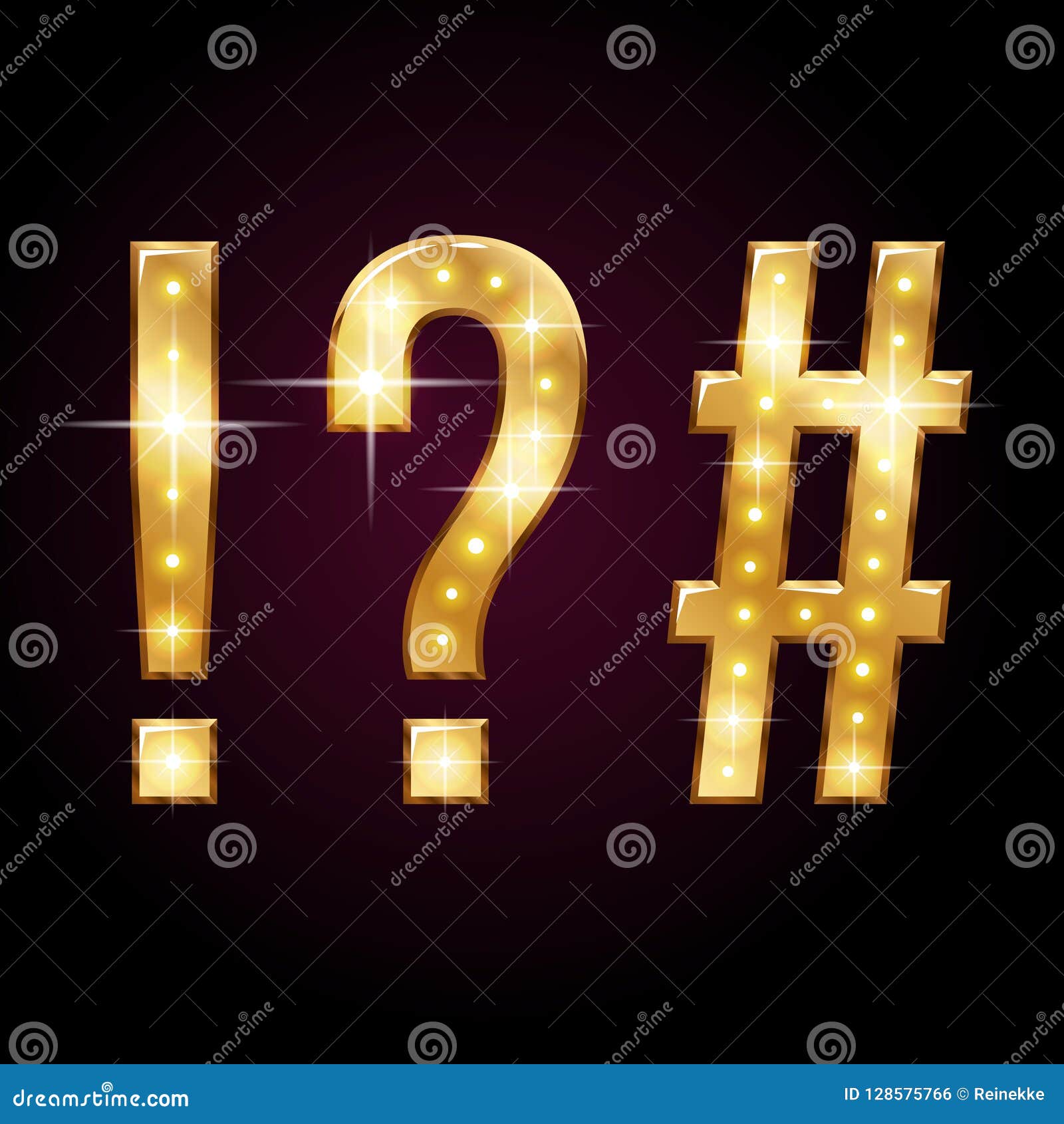 Symbolen van uitroepteken vector illustratie. Illustration of fonkeling ...