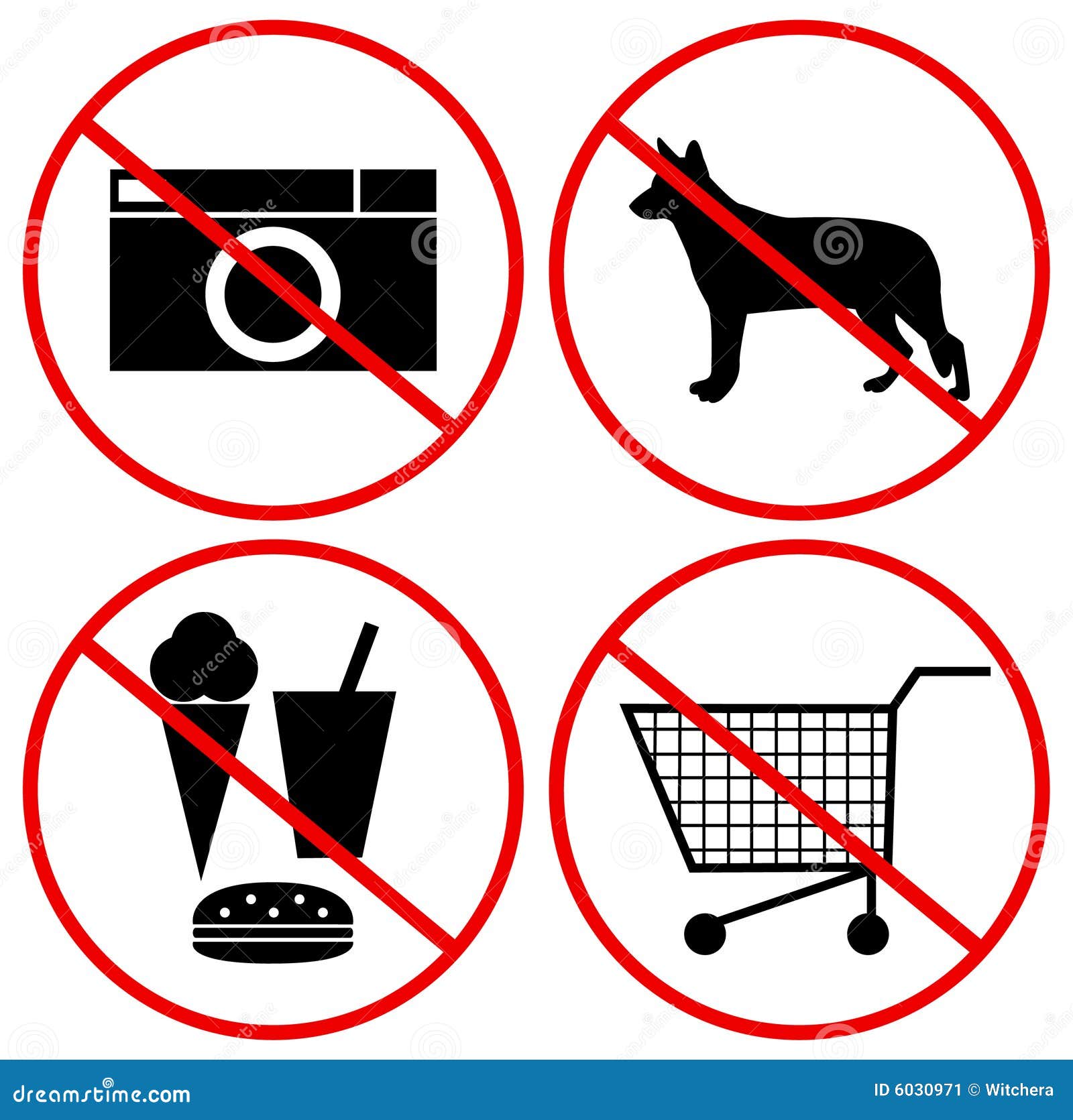 Symbolen van verbod stock illustratie. Illustration of verbod - 6030971