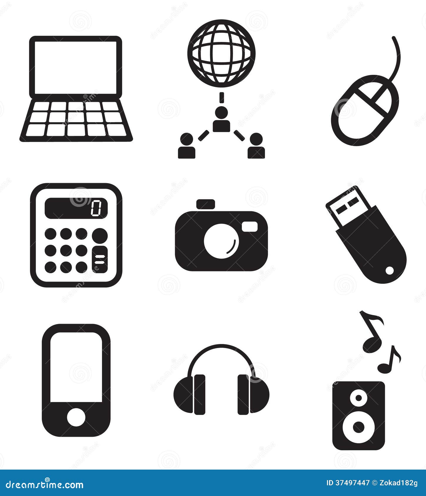 It-symboler vektor illustrationer. Illustration av grupp - 37497447