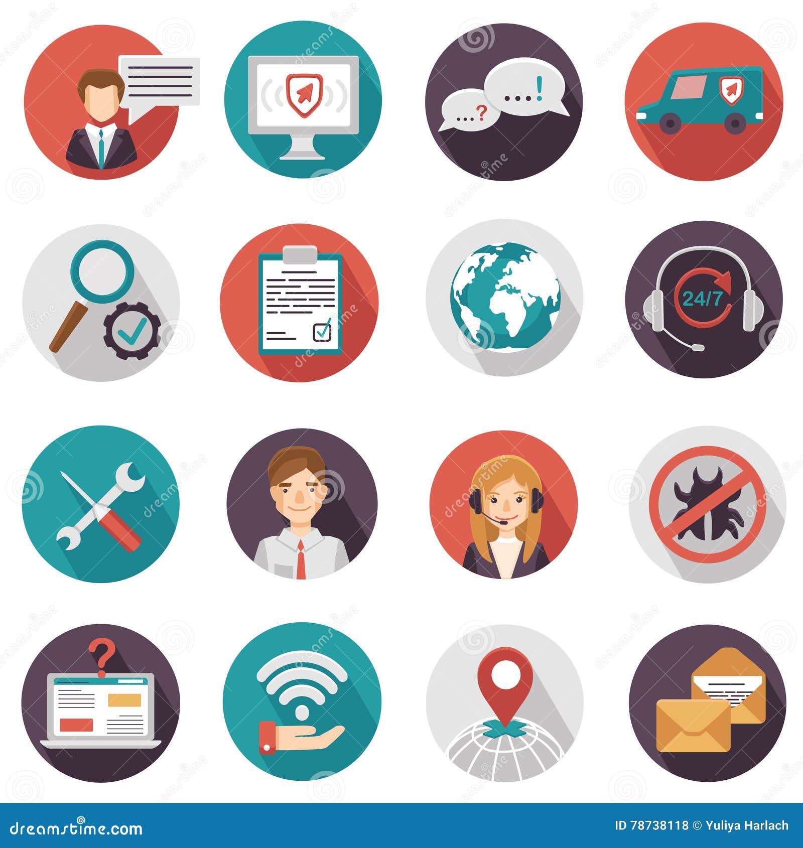 Symboler Av Teknisk Service Vektor Illustrationer - Illustration av ...