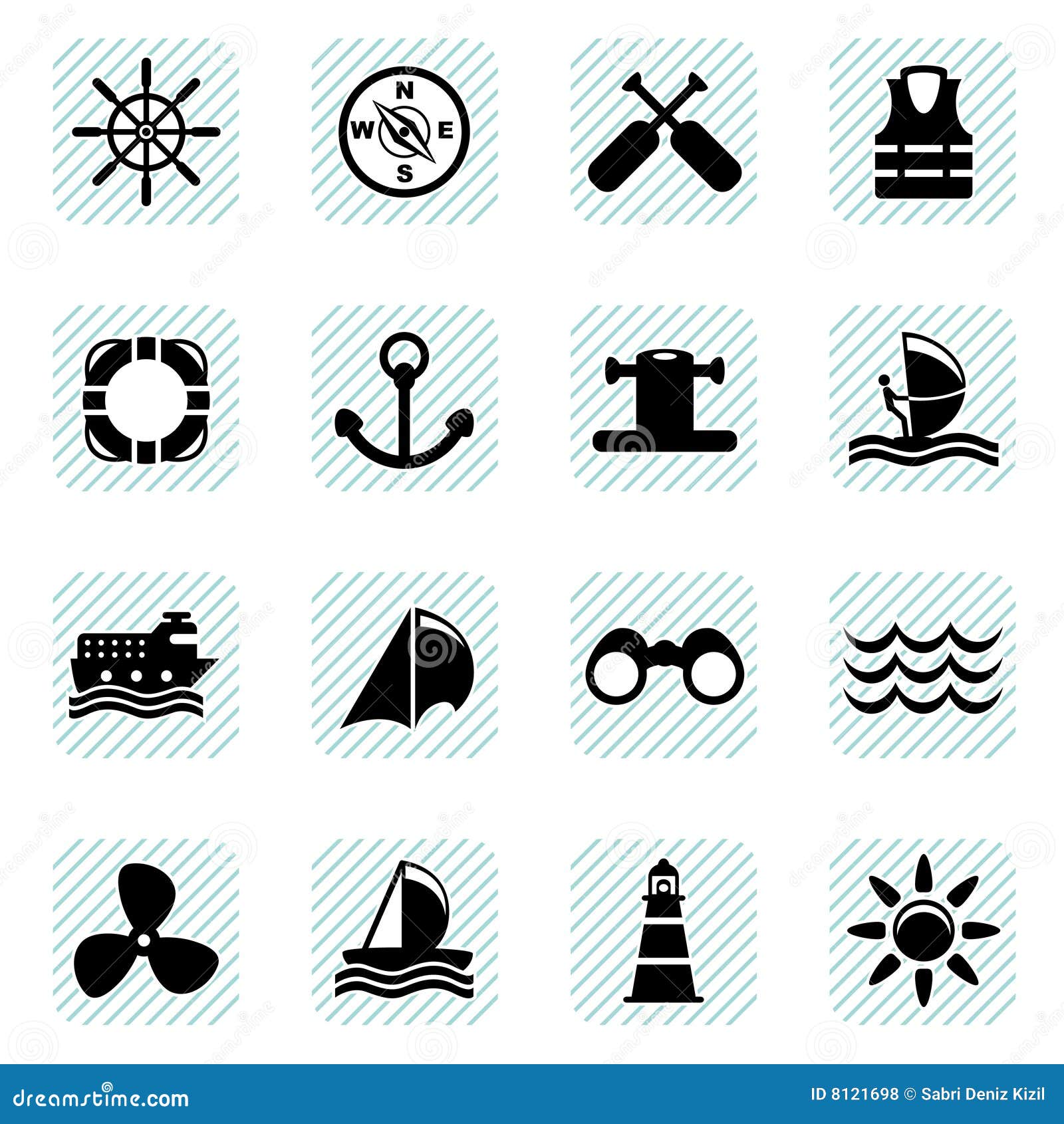 Symboler som seglar seten vektor illustrationer. Illustration av trans ...