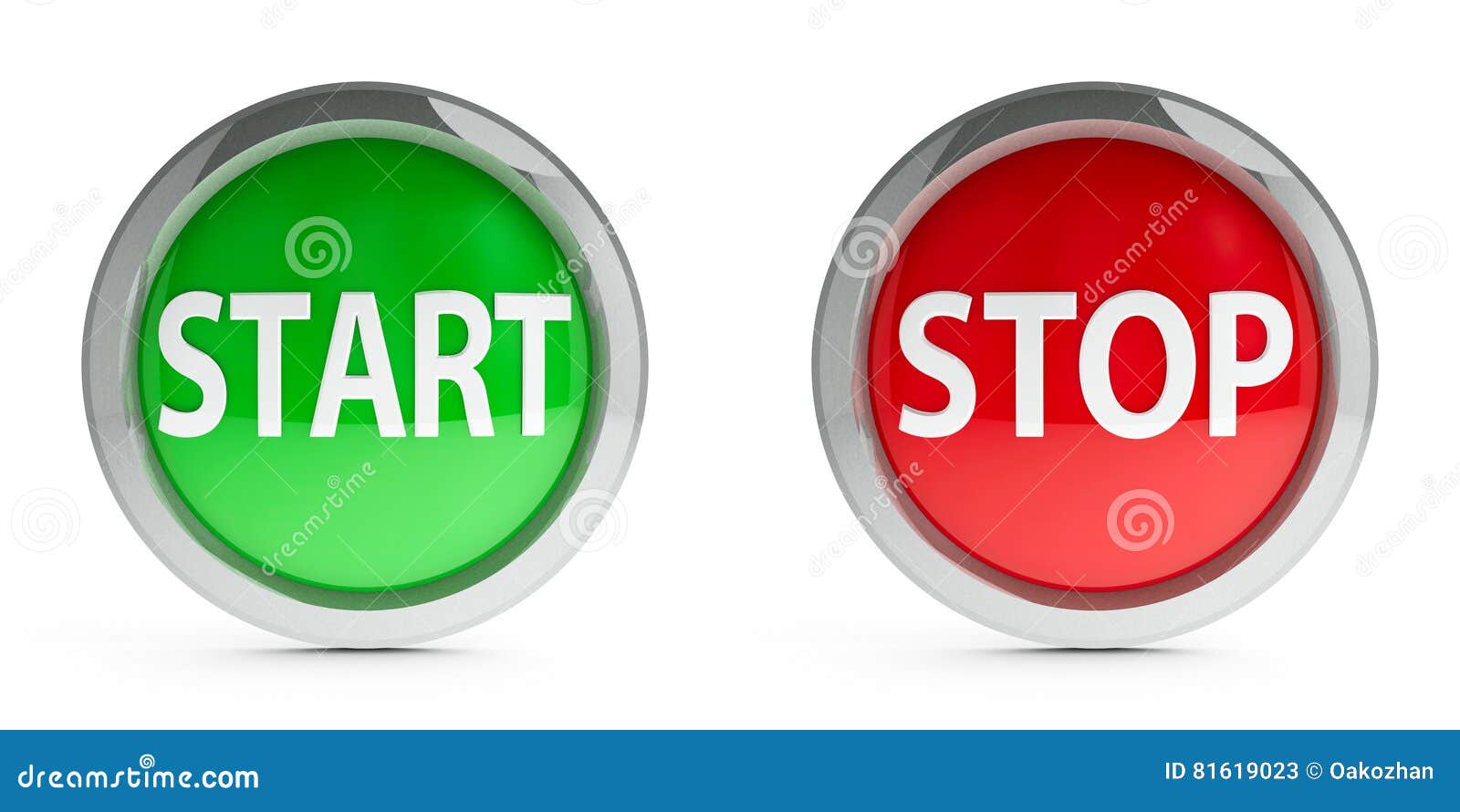 Symboler Start & Stopp Med Viktig Stock Illustrationer - Illustration ...