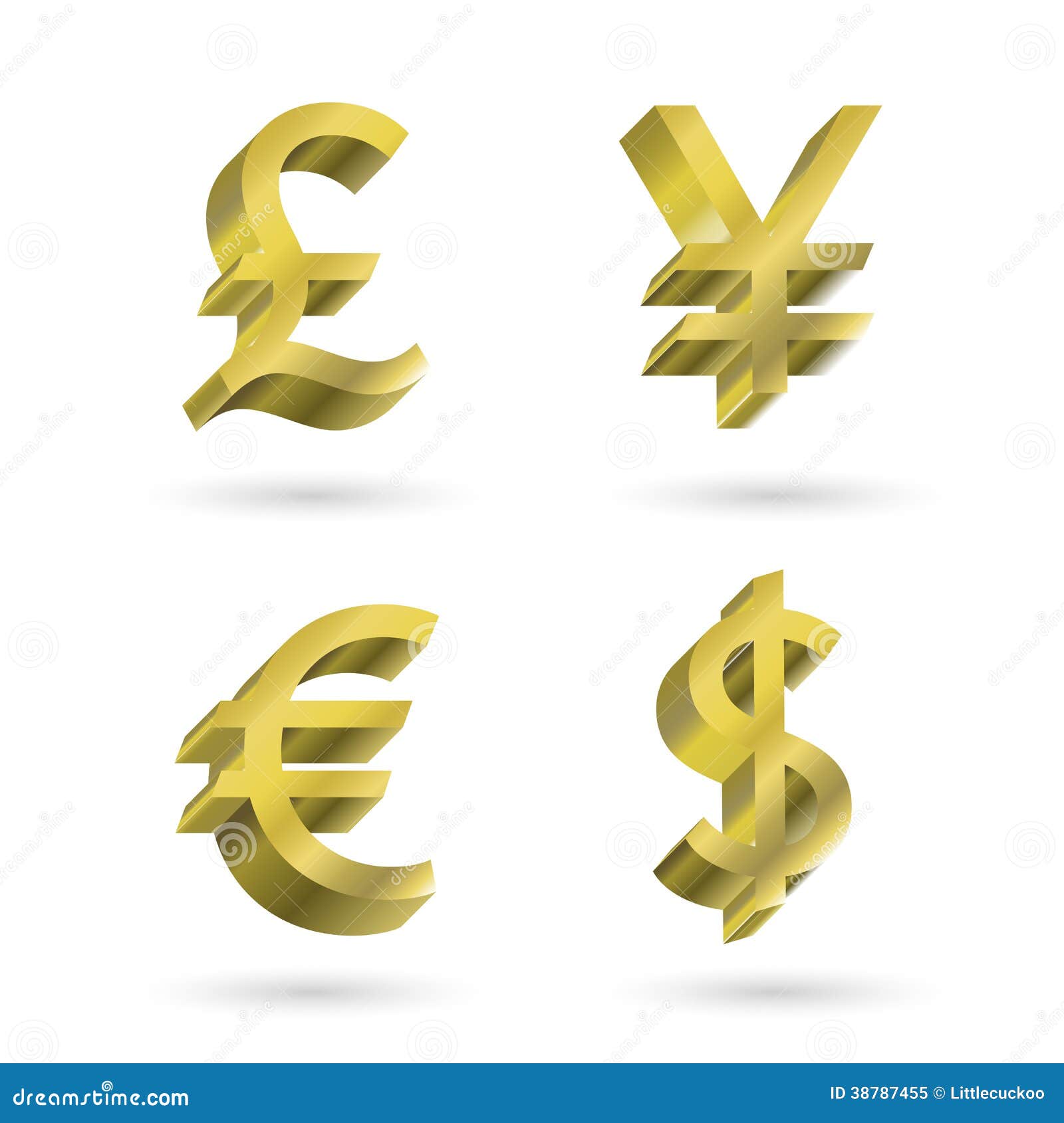Symboles d'or de devise illustration de vecteur. Illustration du fond ...