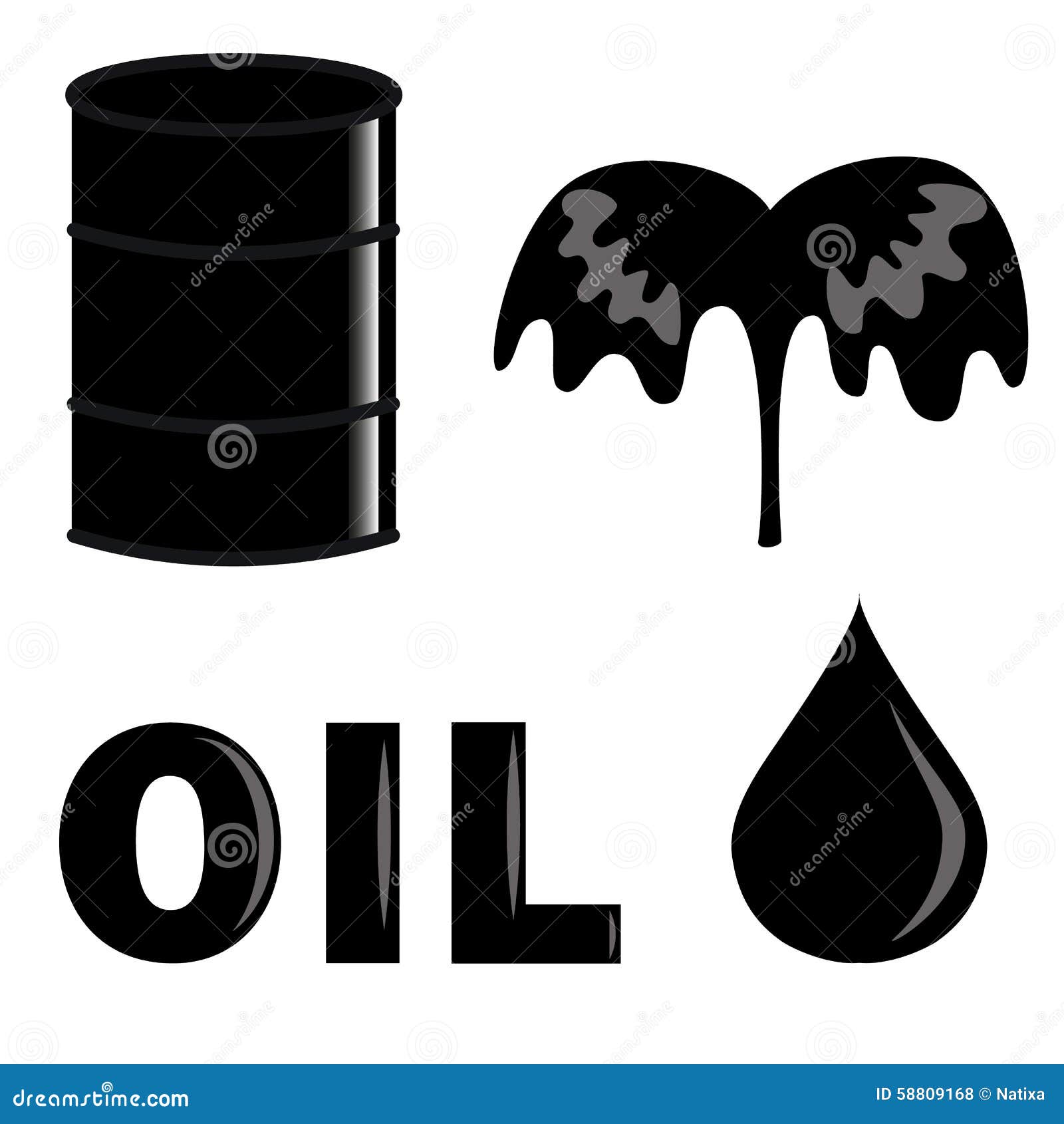 Symboles d'huile illustration de vecteur. Illustration du fossile ...
