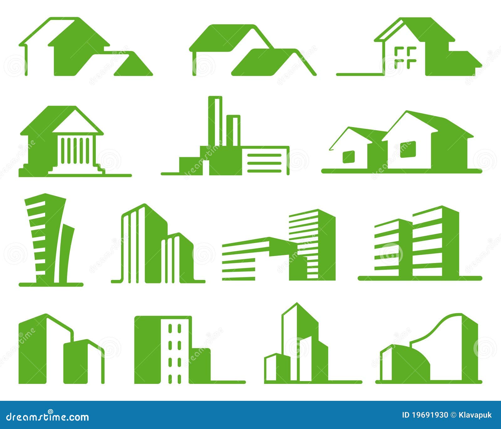 Symboles d'immeubles illustration de vecteur. Illustration du logo ...