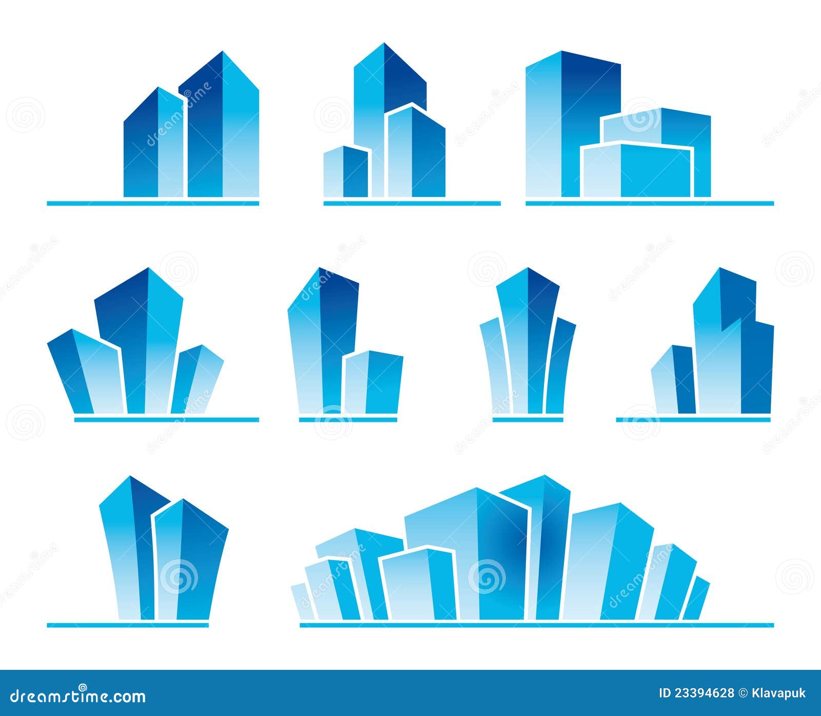 Symboles d'immeubles illustration de vecteur. Illustration du ...