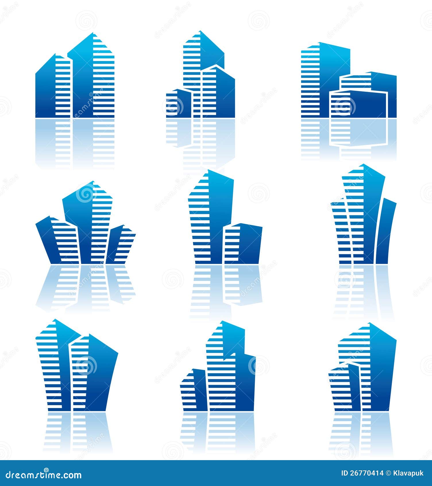 Symboles d'immeubles illustration de vecteur. Illustration du horizon ...