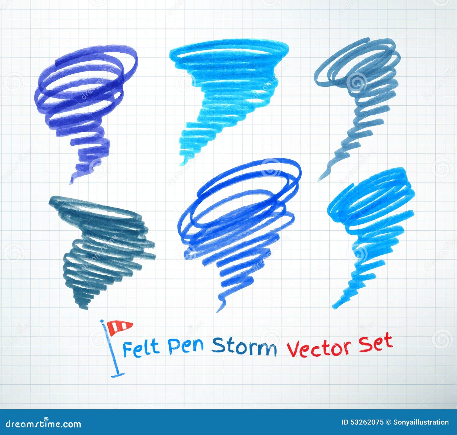 Symboles d'ouragan illustration de vecteur. Illustration du contexte ...
