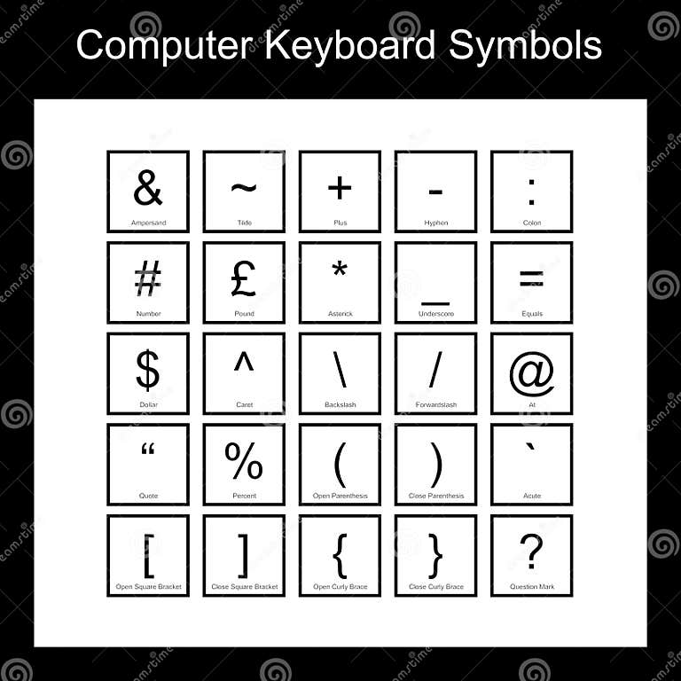 Symboles De Clavier D'ordinateur Illustration de Vecteur - Illustration ...