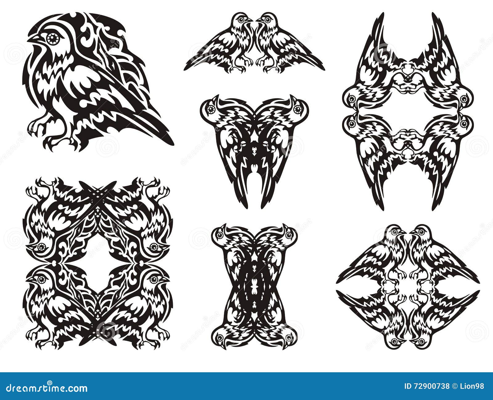 Symboles De Colombe De Tribal Illustration de Vecteur - Illustration du ...