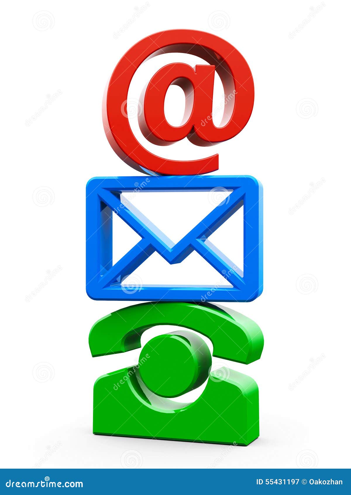 Symboles De Contact De Couleur Illustration Stock - Illustration du ...