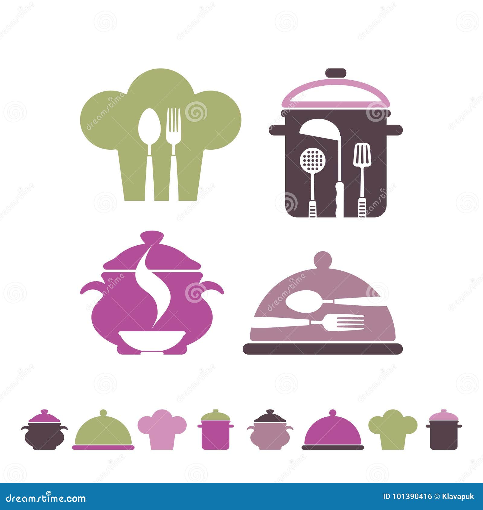 Symboles De Cuisson Et De Restaurant Illustration de Vecteur ...
