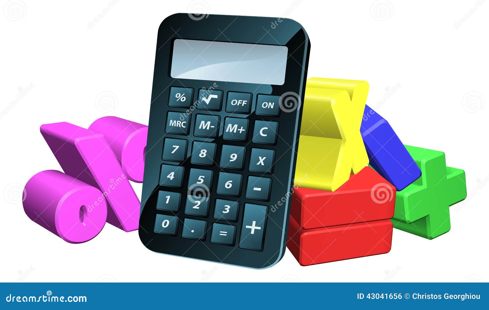 Symboles De Maths D'homme De Calculatrice Illustration de Vecteur ...