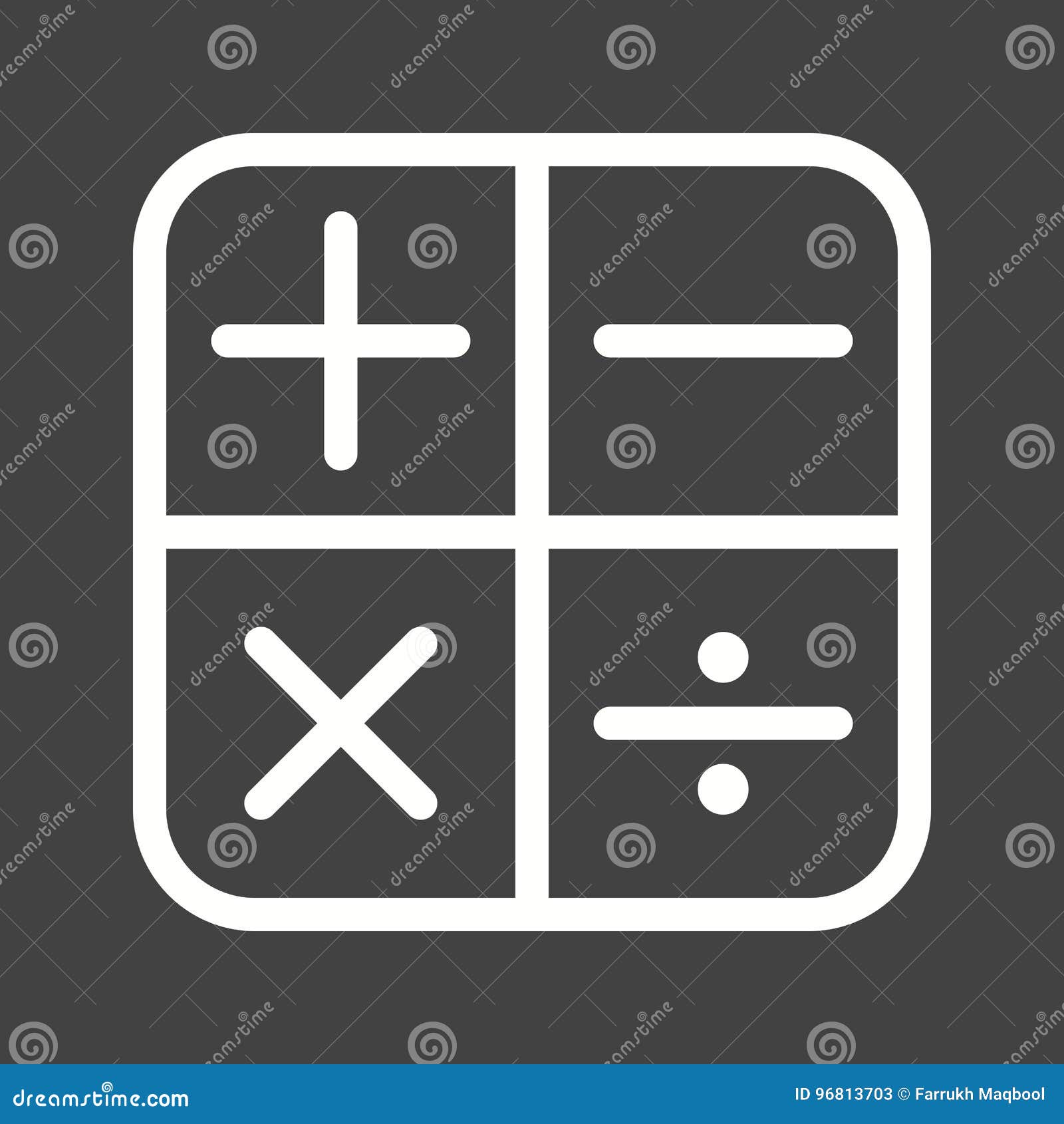 Symboles de maths I illustration stock. Illustration du maths - 96813703