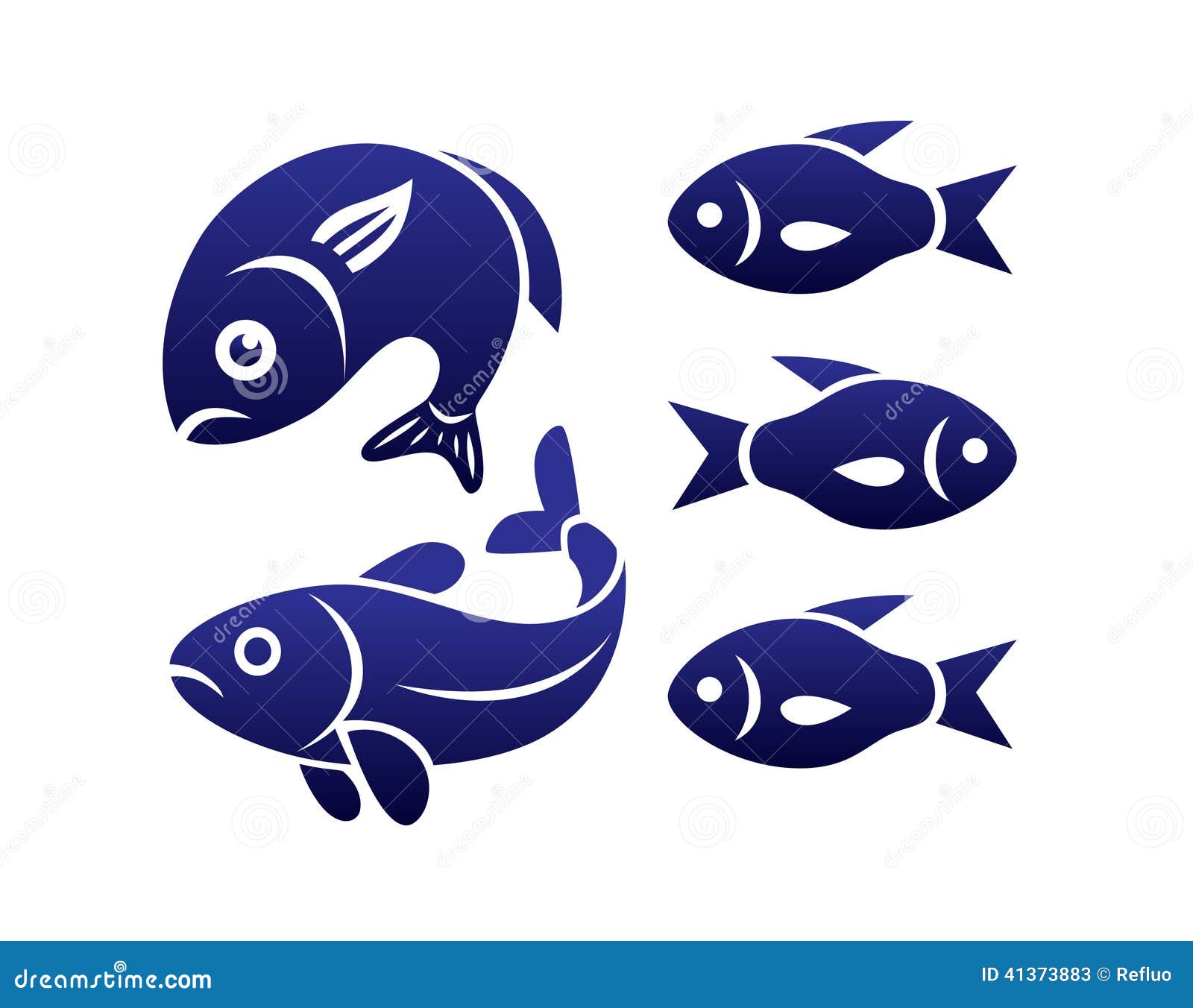 Symboles de poissons illustration de vecteur. Illustration du animal ...