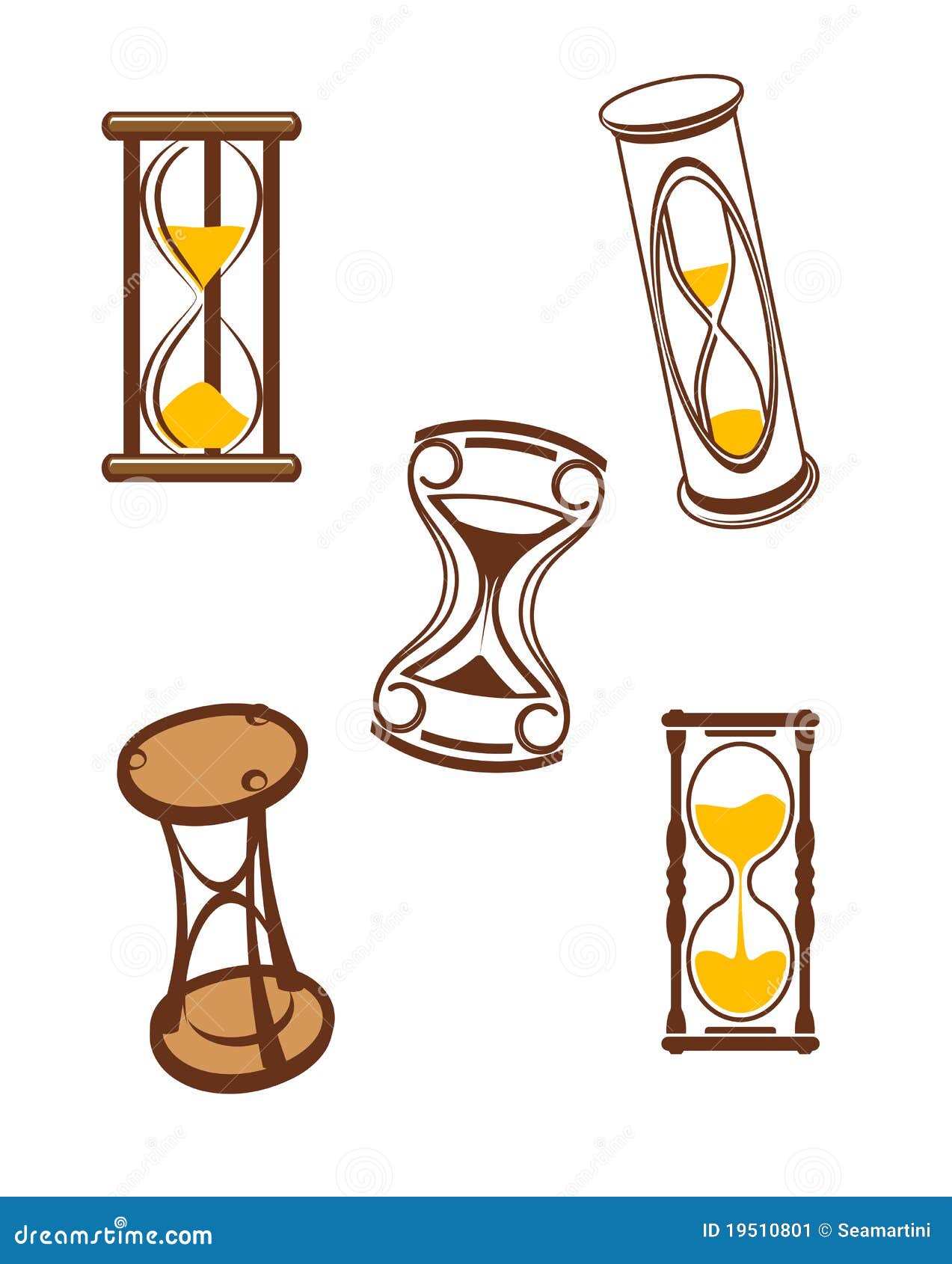 Symboles de sablier illustration de vecteur. Illustration du mascotte ...