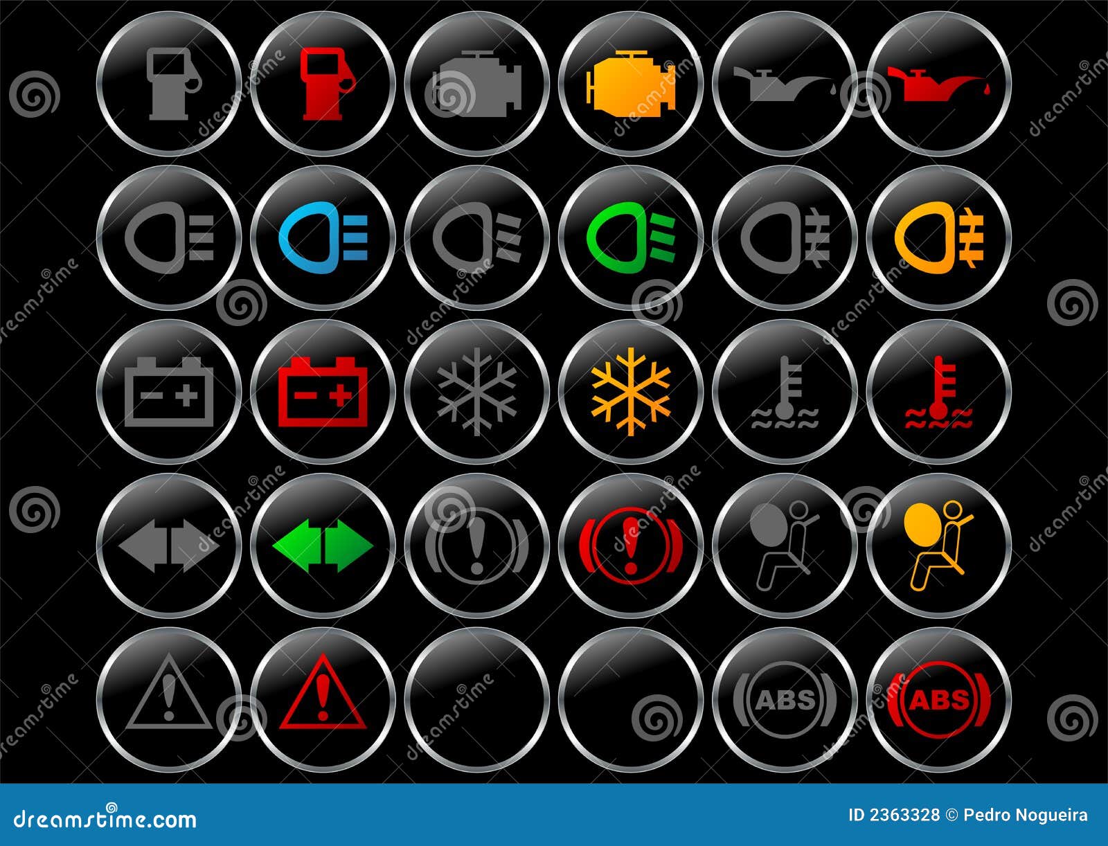 Symboles De Tableau De Bord Illustration de Vecteur - Illustration du ...
