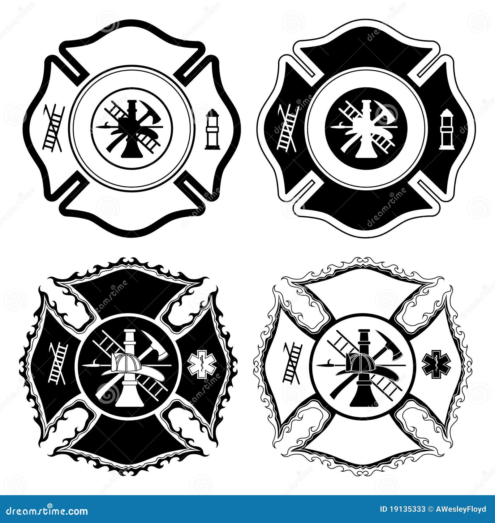 Vecteur De Symboles De Pompier Symbole Pompier Vecteurs