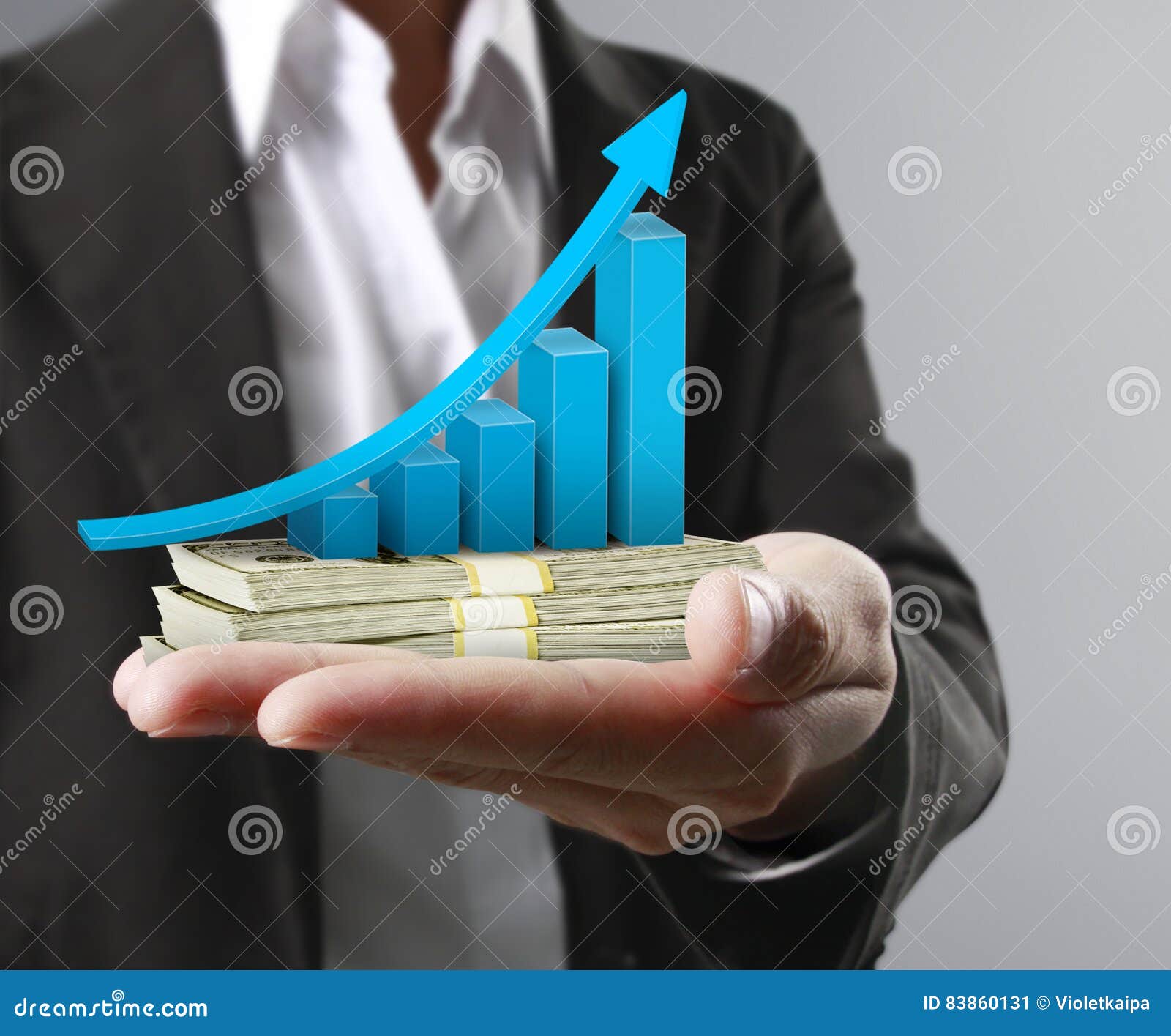 Symboles Financiers Venant De La Main Illustration Stock - Illustration ...